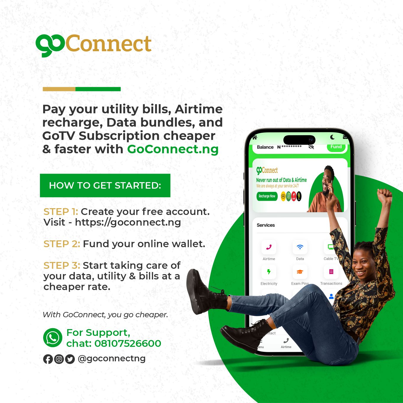 GOCONNECT.NG| We offer instant recharge of Airtime, Databundle, CableTV ...